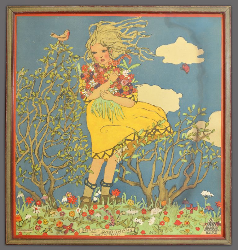 SOLD – Herta ZUCKERMANN – lithograph – Child, Butterfly - Rariora Gallery